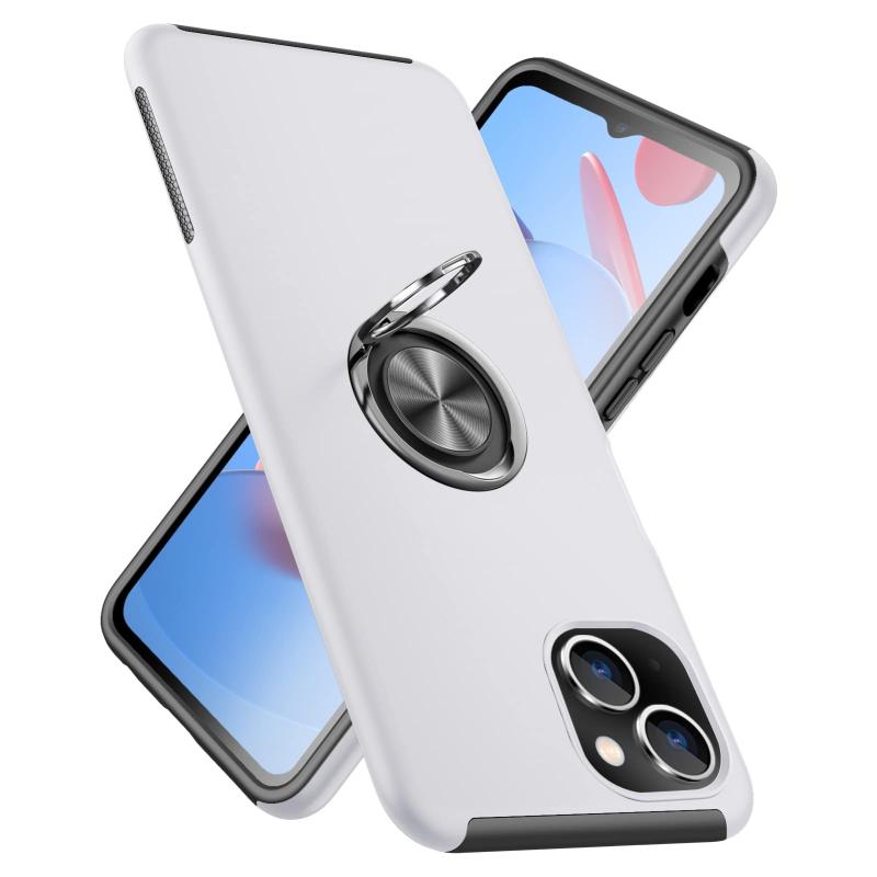 WACJOSD 対応 iphone 13 用の ケース 耐衝撃 米軍MIL規格取得 TPU+PC 衝撃吸収 カバー レンズ保護 リングつき 指紋防止 360°回転 車載ホルダー対応 スタンド機能 防塵 薄型 落下防止 擦り傷防止 13 携【...