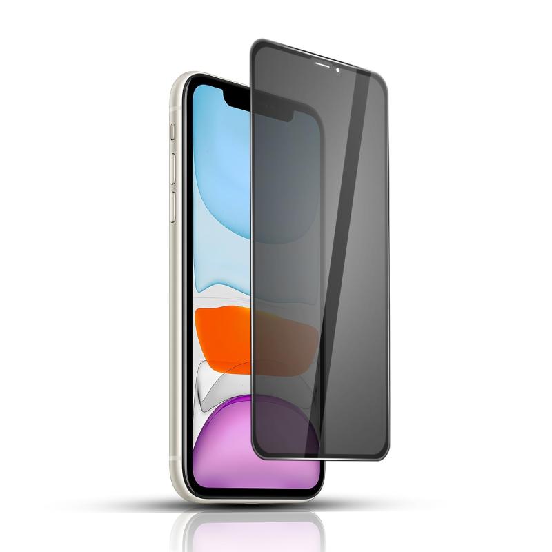 JACRON 360度 覗き見防止フィルム iPhone 11 / XRガラスフィルム 「プライバシー保護」iphone11 保護フィルム 日本旭硝子素材製 硬度9H 衝撃吸収 指紋付着防止 撥水撥油 あいほんXR 全面保護 フィルム【対応...