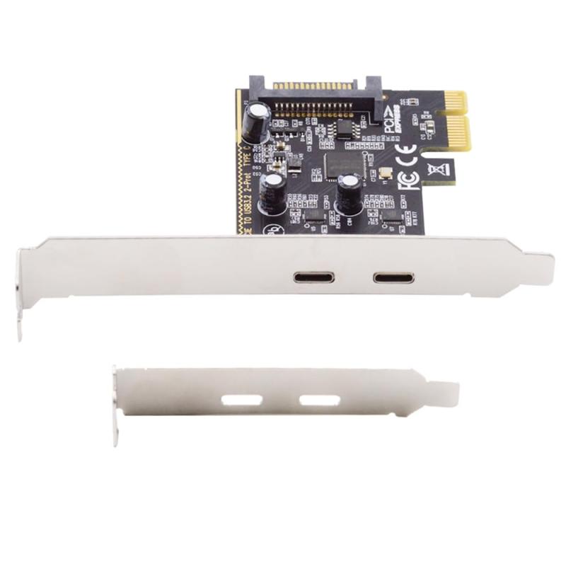 Cablecc 10Gbps USB 3.1 タイプE フロントパネルソケット &amp; 19ピン/20ピン USB3.0 &amp; デュアルタイプC USB-C - PCI-E Expressカードアダプター