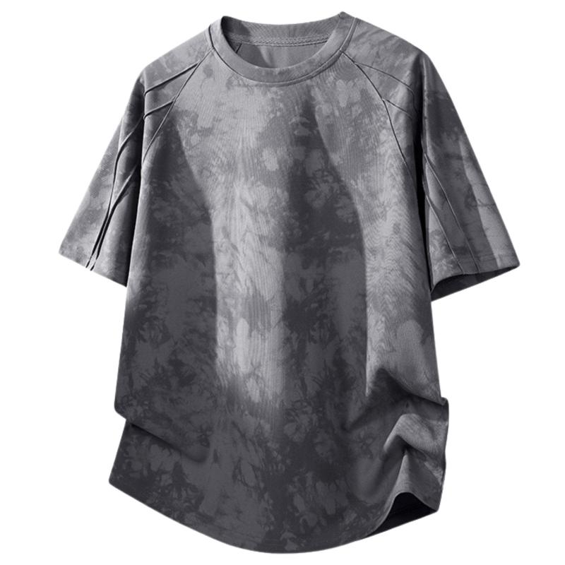 [Poperdision] 夏服 メンズ Tシャツ タイダイ 半袖 大きいサイズ ゆったり ルーズシルエット 涼しい 通気性 吸汗速乾 薄手 快適 おしゃれ シンプル オシャレ かっこいい カジュアル 夏用メンズ用五分袖 T シャツはゆった...