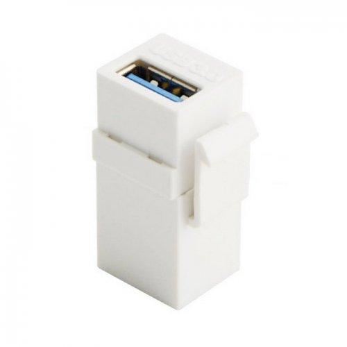 cablecc 480Mbps USB2.0 - Type-C 延長キーストーンジャックカプラーアダプター ウォールプレートパネルUSBケーブル用