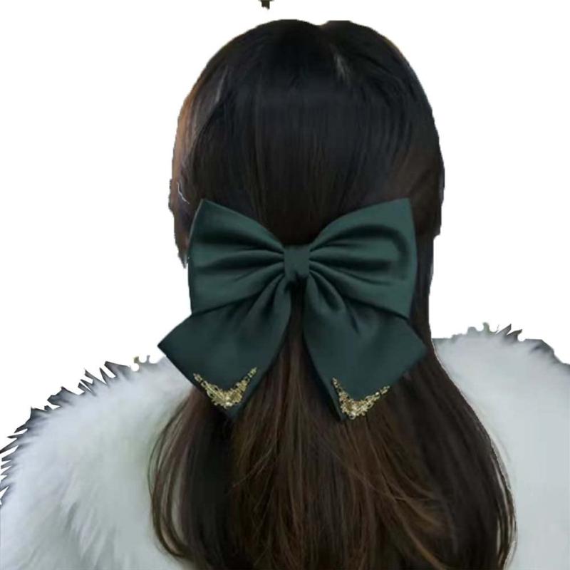 FASELE ヘアクリップ バレッタ フランス式 クリスタル 欧根の纱 大きめヘ ヘア蝶結び アリボン 髪飾り 髪留め 上品 ヘアアクセサリー おしゃれ 結婚式 フォーマル 通勤 通学 パーティーこざっぱりしたカラーなのでおしゃれで可愛くら...