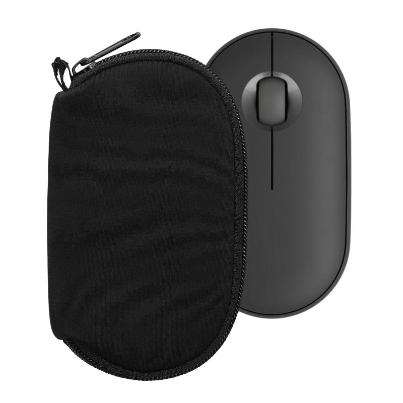 kwmobile マウスケース Logitech Pebble Mouse 2 M350s / M350対応 ケース - 無線マウス ジッパー付き ネオプレン 黒色ぴったり: Logitech Pebble Mouse 2 M350s / ...
