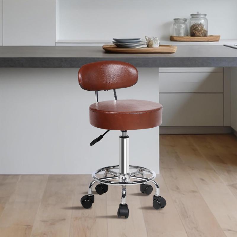Youhauchair カウンターチェア キャスター付き 回転 昇降 ハイスツール 背もたれ 2WAY 丸椅子 製図用、オフィス、バー、キッチンチェア