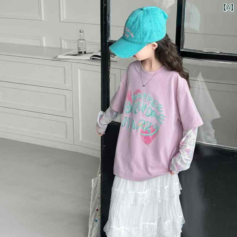 ・カテゴリ: キッズTシャツ・対象性別: 女性・スタイル: シンプル・フード: なし・袖丈: 半袖・対象年齢: 8歳以上（身長140cm以上）・生地加工: 柔軟処理・柄: 無地、アルファベット・デザイン要素: トレンド・主な素材: 綿・主面...
