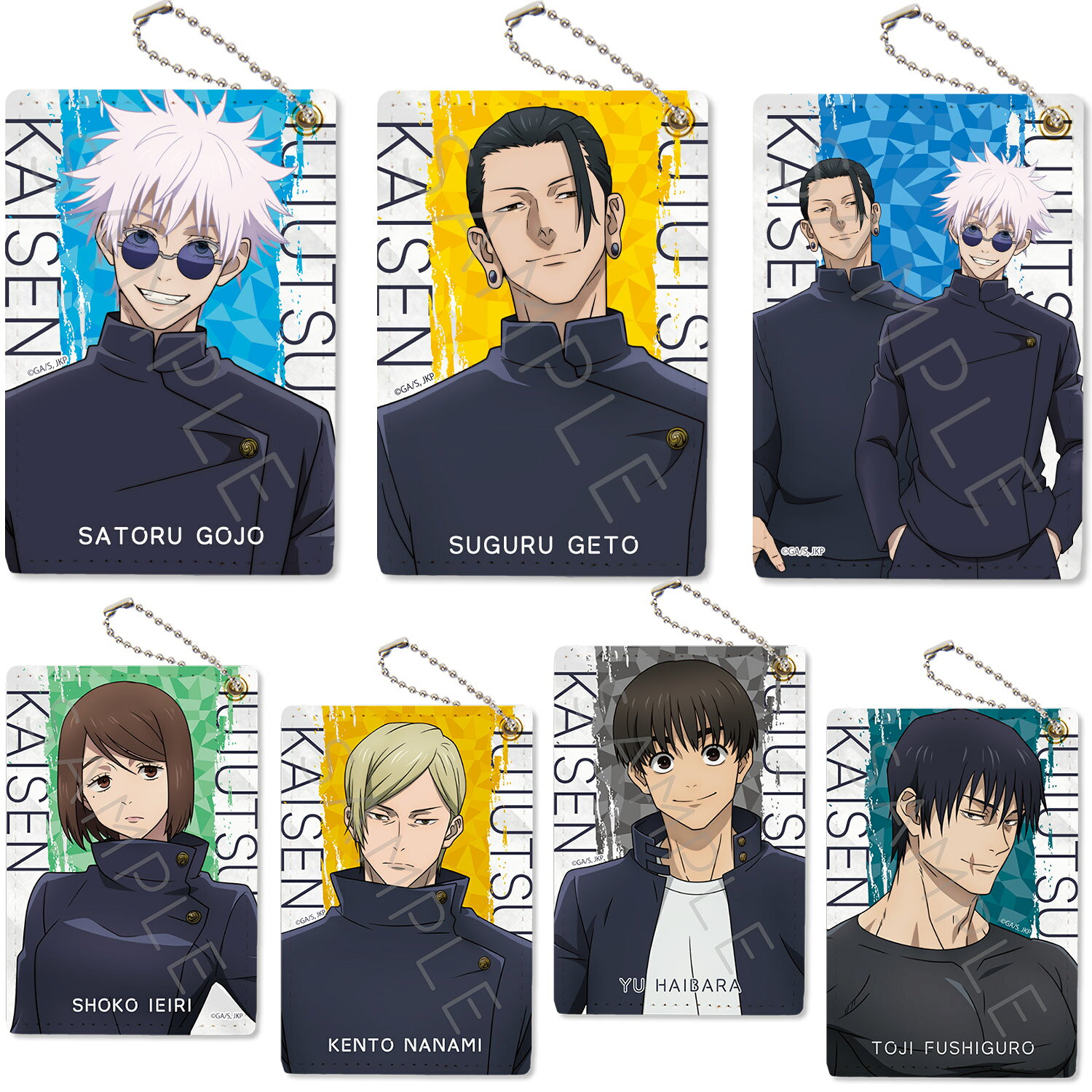 商品詳細発売日2023年9月下旬商品説明『呪術廻戦』 -懐玉・玉折-より、パスケースの登場です。YA(五条悟) YB(夏油傑) YC(家入硝子) YD(七海建人) YE(灰原雄) YF(伏黒甚爾) YG(五条＆夏油) がオシャレにデザインさ...