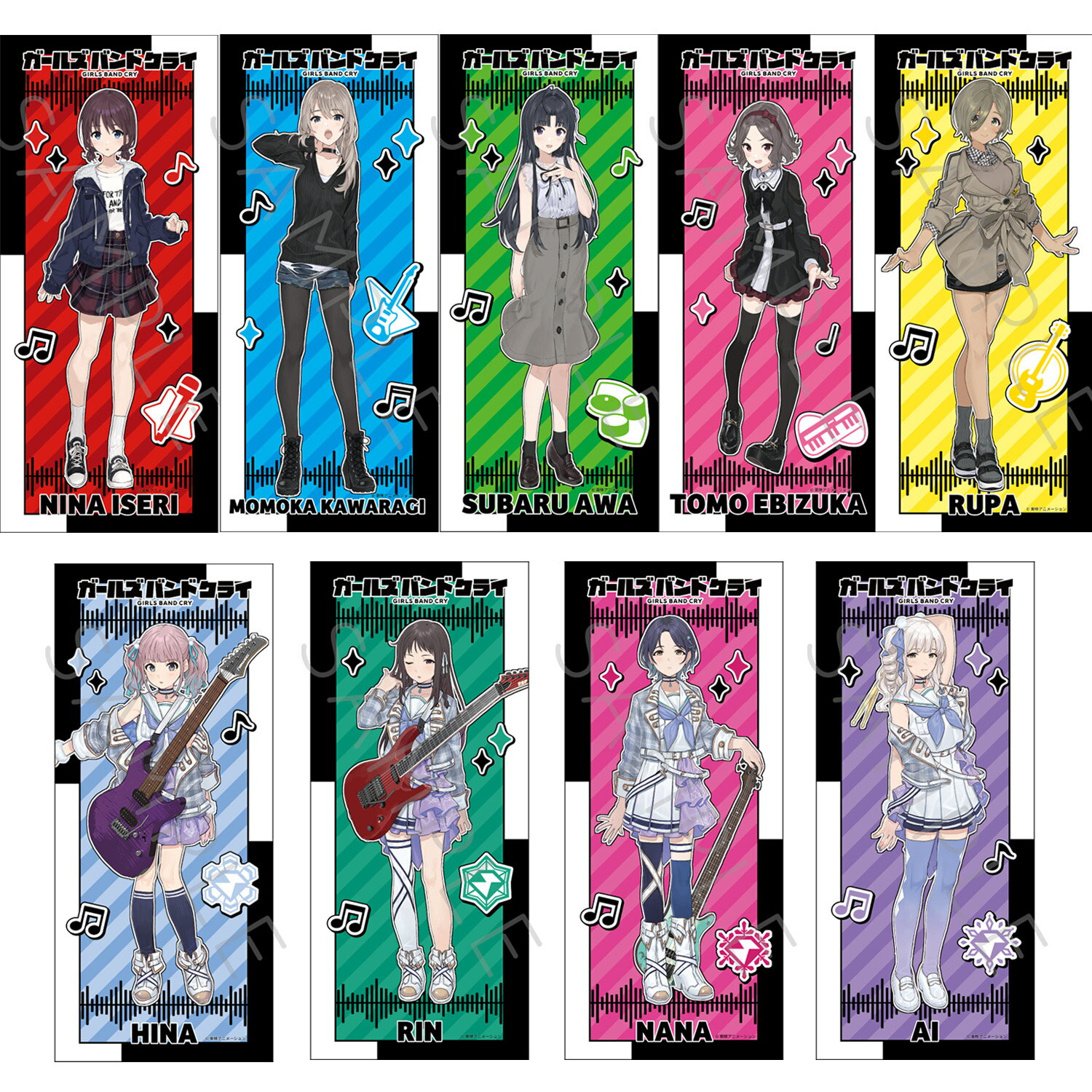 商品詳細発売日2025年2月中旬商品説明TVアニメ『ガールズバンドクライ』第2弾より、フェイスタオルの登場です。SA(井芹仁菜) SB(河原木桃香) SC(安和すばる) SD(海老塚智) SE(ルパ) SF(ヒナ) SG(リン) SH(ナナ...