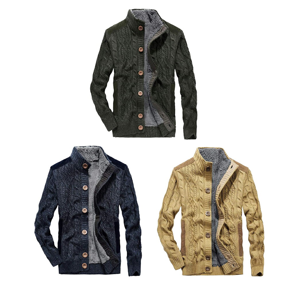 メンズ セーター カーディガン ジャケット 長袖ジップ スタンドカラー 裏起毛 厚手 無地 防寒 春 秋 冬 『抜群の肌触り』高級素材を使用しておりますので抜群の肌触りです。 【スタンドカラージャケッ】真冬でも耐えられる、厚さUPセーター風...