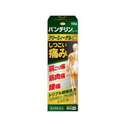 バンテリンコーワクリーミィーゲルα 医薬品区分一般用医薬品 薬効分類鎮痛・鎮痒・収れん・消炎薬（パップ剤を含む） 製品の特徴 バンテリンコーワクリーミィーゲルαは，筋肉や関節の痛みをとるトリプル鎮痛成分（インドメタシン，l-メントール，アル...