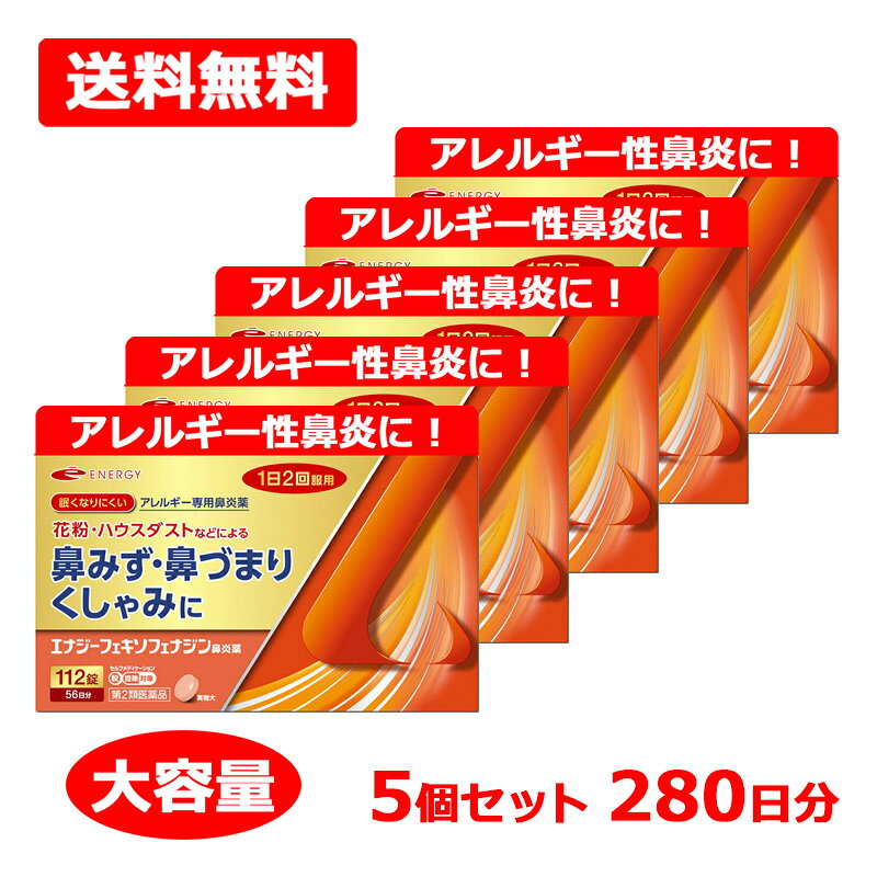 アレルギー鼻炎薬 エナジーフェキソフェナジン鼻炎薬 医薬品区分 一般用医薬品 薬効分類 鼻炎用内服薬 製品名 エナジーフェキソフェナジン鼻炎薬 製品名（読み） エナジーフェキソフェナジンビエンヤク 製品の特徴 ●エナジーフェキソフェナジン鼻...