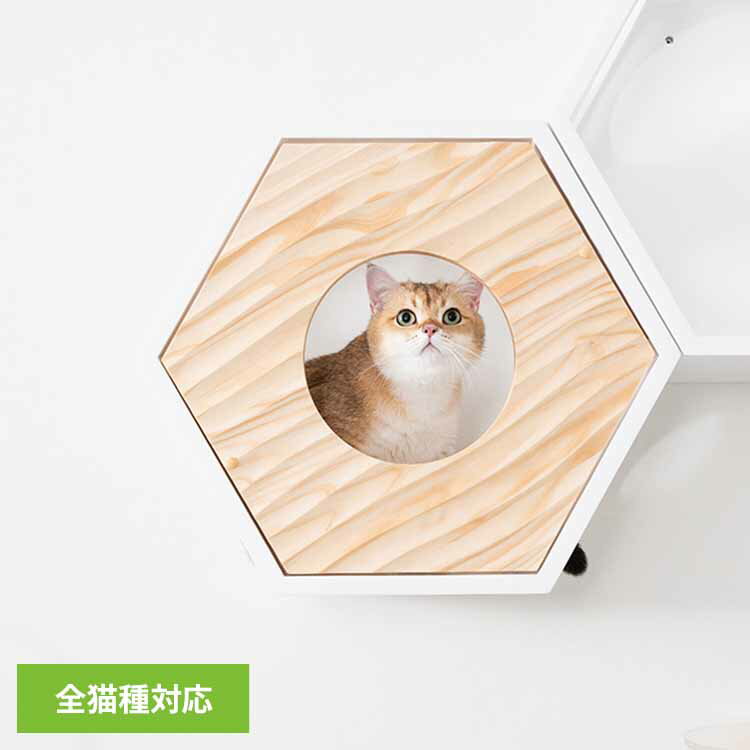 六角ハウスカバー Wave　波の声海の波の音からインスピレーションを得た一品。忙しい生活の中でも、ひとときのやすらぎと開放感、さらには自然とのつながりを感じさせてくれます。【愛猫とのシェア空間】六角ハウスカバーには絶妙な隠れ家的要素があり、...