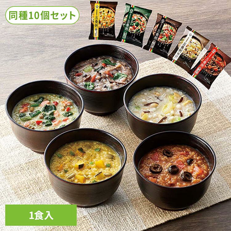 ・養命酒製造オリジナルレシピのお粥です。・フリーズドライで約1分のカンタン調理。・お手軽ながらも、つぶつぶ素材とゴロゴロ野菜の食べごたえ。※リニューアルに伴い、パッケージ・内容等予告なく変更する場合がございます。予めご了承ください。●セット...