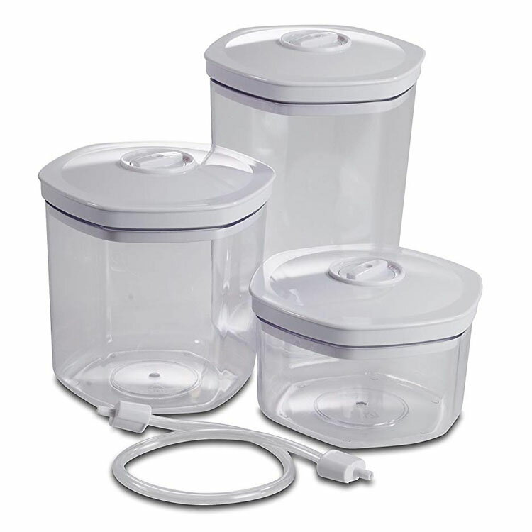 ※注文確定時に時間指定のプルダウンが出てくる場合がございますが、設置込み商品ご注文の場合は時間指定できかねますので、予めご了承ください。ソリス真空パック器の専用キャニスター容器セットです。700ml、1400ml、2000mlの小・中・大の...