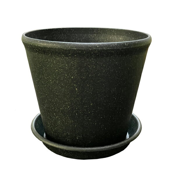 もみ殻を使ったエコなプラ鉢もみっくポット7号ブラックと受け皿のセット（直径21cm、高さ18.9cm、容量3.4L）これまで廃棄されていたもみ殻を再利用したもみっくの鉢と受け皿のセットです。軽量でとても丈夫なもみっくは繰り返し使用することが...