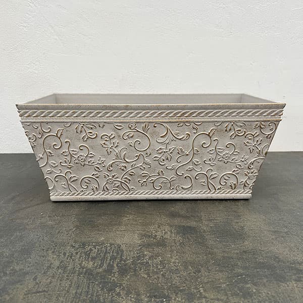 樹脂製の鉢ミニローズプランターL-IG アイボリー×ゴールド／幅41cm（FC058IG）アラビア風の装飾模様が魅力的な植木鉢。樹脂製には見えないリアルな作りが人気のシリーズ。軽量で移動も簡単です。ガーデニング空間を華やかに演出してくれます...