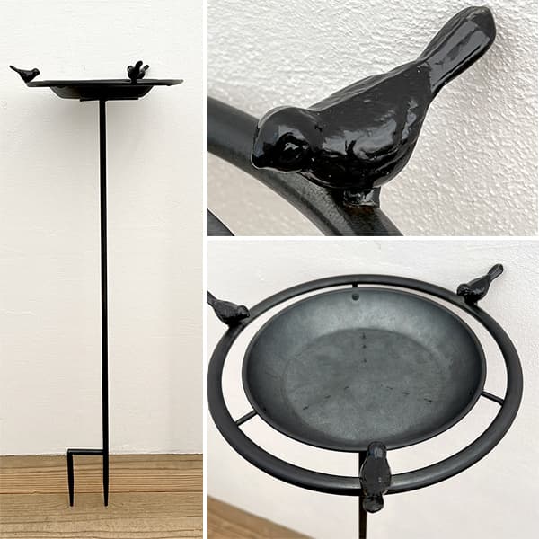 幅26cm 鳥のオーナメント COVENTリファ・バードバス（BW-09）お庭や花壇のアクセントになってくれるバードバス型のオーナメント。地面や花壇にしっかりと差し込んでお使いください。サイズ（約）幅26cm、奥行き26cm、高さ77.5c...