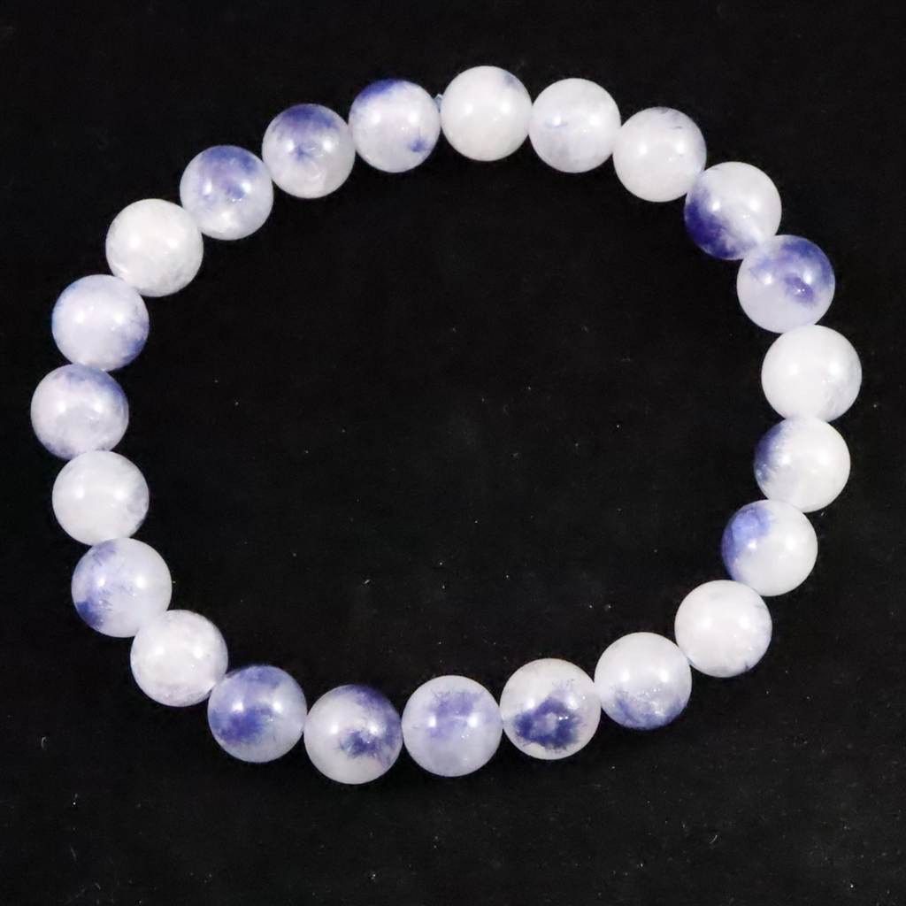 商品説明 商品名 デュモルチェライトインクォーツ 8mm玉　ブレスレット 16.9g　(ID:28809) サイズ(mm) ビーズ寸法： 約8mm × 23珠　　ブレス内周：約16.5cm 重量 16.9g 産地 ブラジル　 金属部分の材質...