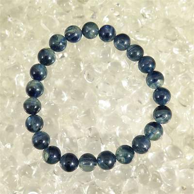商品説明 商品名 カイヤナイト　藍晶石　4A+グレード 8mm玉ブレスレット 23.7g　(ID:69630) サイズ(mm) ビーズ寸法：8mm × 23珠　ブレス内周：約16cm 重量 23.7g 産地 タンザニア 金属部分の材質 --...