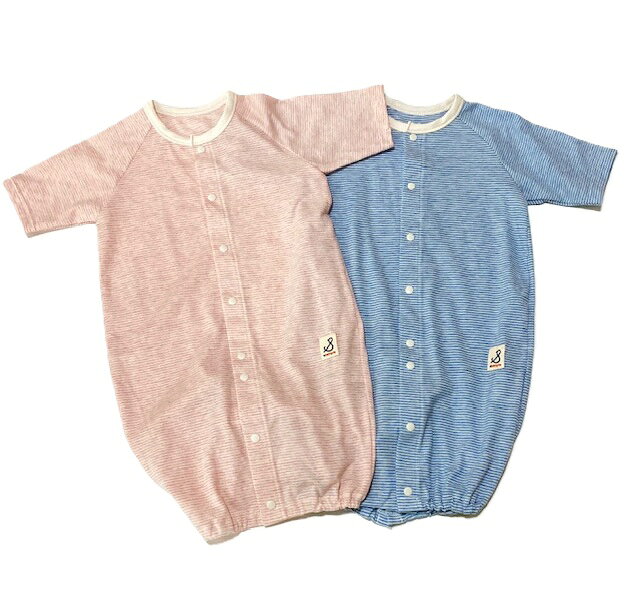 ■2WAYオール 　綿100％で肌に優しい1着 ★ポイント お着替えがらくちんな前あきデザイン ■サイズ 50-70cm ■素材　 綿100%