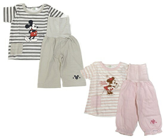 ●組成 本体　綿100% リブ部分　綿95%ポリウレタン5% 腹巻　ポリエステル54％綿45％ポリウレタン1％ ●サイズ　80・90・95cm パンツは5分丈/背あてガーゼ付き/パンツは前後がわかりやすいワンポイント ■訳アリ・・【ミニー/...