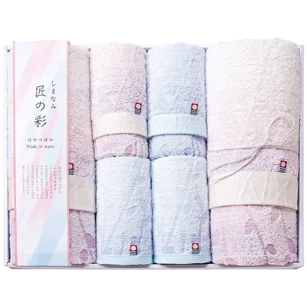 ●60×120cmバスタオル2枚・34×75cmフェイスタオル2枚・34×35cmウォッシュタオル2枚・綿100％・［日本製］・45×35×5cm・100サイズ・1010g今治伝統の技術で織り上げられたタオルは使い始めはじめから吸水性がよく...