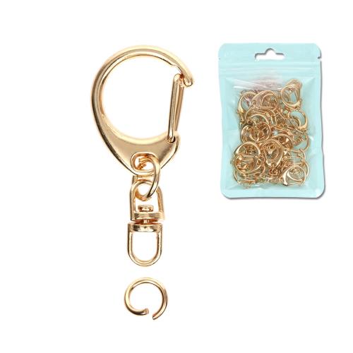 30個セットハンドメイドや手芸にぴったりのキーホルダー金具パーツ 回転カン付きストラップ・レジン作品にも最適なワンタッチ仕様 選べる5色アンティークゴールド／シルバー／KCゴールド／ゴールド／ブラック 安心の国内検品鉛・カドミウム検査済みで...
