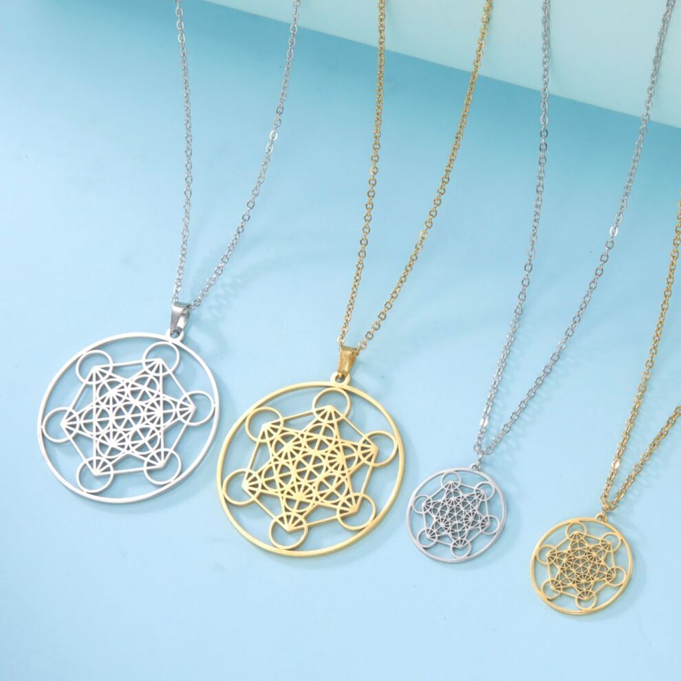 海外からの発送となりお届けに2週間程度を頂いております。予めご了承くださいませ。商品名メタトロン キューブ ネックレス ステンレス スチール 神聖 ジオメトリ パワフル シンボル カバラ お守り ソロモン ジュエリースペック機会-パーティー...