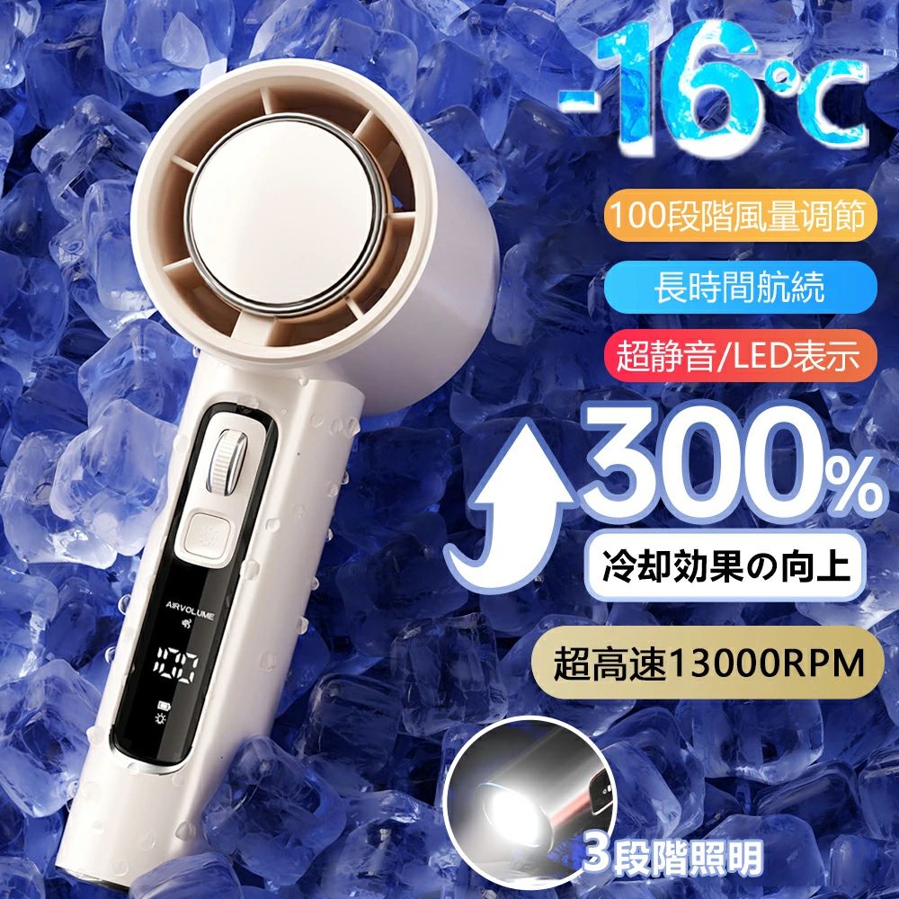 商品情報エアコンを使うと高いのが気になる方におすすめです。■2WAY（手持ち/卓上）仕様でどんなシーンでも大活躍します。■風量100段階。ボタン一つで簡単に操作できます。■コンパクト＆超軽量の203g。バッグの隙間やポケットにすっぽり収納で...