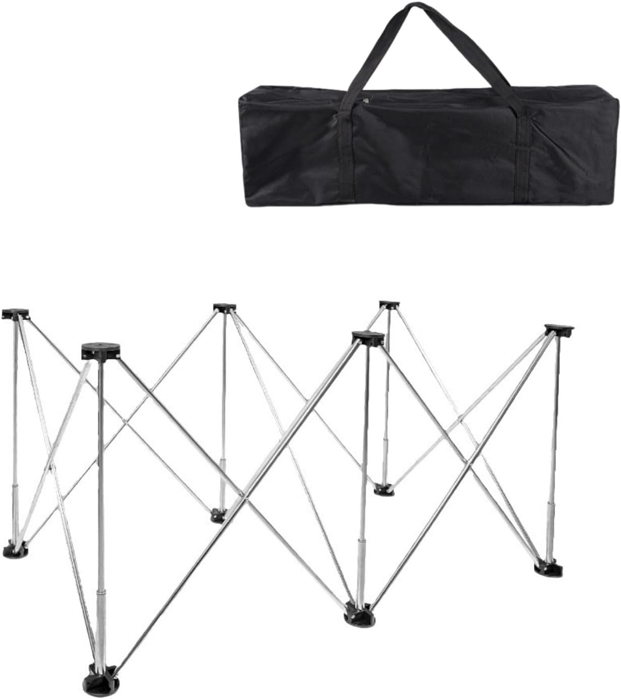 【商品コード】：y813605【タイプ】4脚【キャリーバッグなし】、6脚、8脚、9脚、10脚、12脚、15脚原産国 : 中国【この商品について】【優れた材質】：この折りたたみ式キャンプ用テーブル脚はステンレス製で、頑丈で丈夫です。各関節は強...