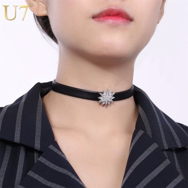 海外からの発送となりお届けに2週間程度を頂いております。予めご了承くださいませ。商品名チョーカー キュービック ジルコニア 星 ハート クロス ブラック レザー ネックレス クリスマス ミニマリスト ジュエリー ギフト スターアクセサリーの...