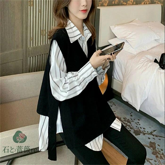 商品名 ベスト+シャツ2点セット xd-cl-046 素材 ポリエステル カラー （写真参照） ※モニターの発色の具合により実際の商品と色が異なる場合がございます。 サイズ(cm) M ： シャツ着丈72-77　 シャツバスト106　袖丈5...