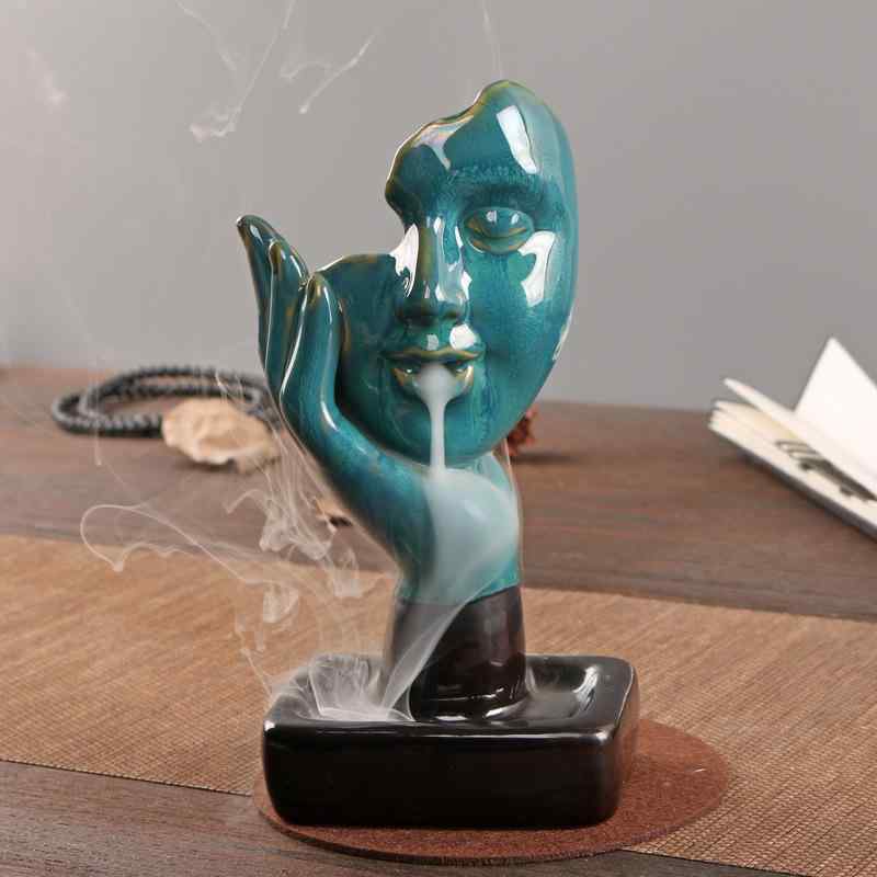 ・素材: 陶器・加工: 手作業・デザイン: 瞑想ブルー・スタイル: アメリカン・用途: 宗教用品・素材: 陶器・加工: 手作業・デザイン: 瞑想ブルー・スタイル: アメリカン・用途: 宗教用品