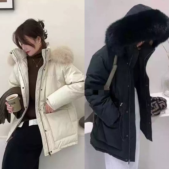 商品説明これからの季節の変わり目に1枚は持っておきたいお洒落カジュアルなダウンジャケット♪フードの周りに付いた大きなエコファー+フロントジッパーとボタンのダブル仕様で防寒対策ばっちり◎シンプルな色合いなのでどんなコーデにも取り入れやすくデイ...