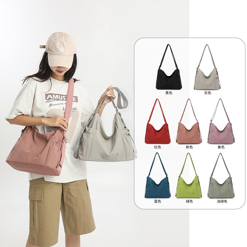 ・カラー: ブラック、グレー、レッド、ピンク、パープル、ブルー、グリーン、ライトグリーン・スタイル: 都市シンプル・素材: ナイロン・バッグのスタイル: トートバッグ・バッグのサイズ: 中・デザイン: ステッチ・裏地: ポリエステル・バッグ...