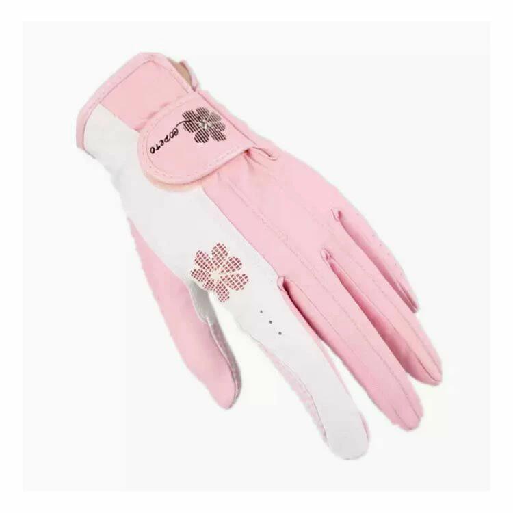 年齢を問わず使いやすいデザイン、かわいいパステルカラーと花柄のワンポイントが人気、初心者から上級者まで全ての女性ゴルファーにピッタリです。滑り止め加工を施し高いグリップ力を実現しています。通気性に優れ、汗と蒸れによるグローブ内のズレを軽減し...