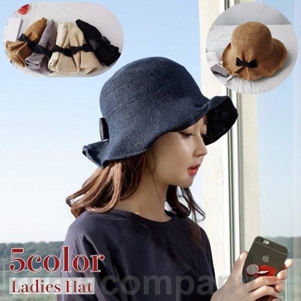 折りたためるので持ち運びに便利！シンプルなデザインで合わせやすいレディース用帽子です。紫外線対策?日よけ?日焼け防止に◎【サイズについて】画像をご参照ください。【素材について】綿混【カラーについて】生産ロットにより柄の出方や色の濃淡が異なる...