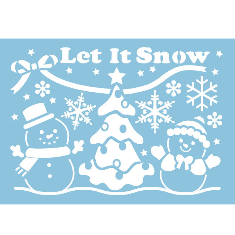 商品名 スノースプレー用型紙（A3） LET IT SNOW 品番 WG-3781 商品説明 クリスマスのデコレーションを手軽に楽しめるスノーステンシル！この型紙を使えば、窓や壁にサンタやプレゼントなど冬のデザインを簡単に描けます。別売りの...