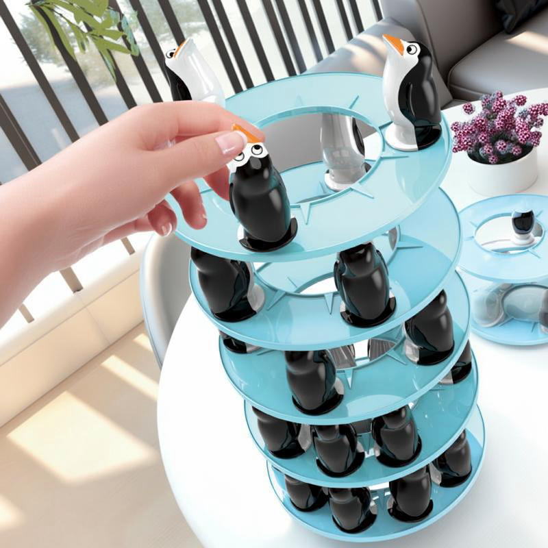 商品名 グラグラペンギンタワー 品番 TY-1151 商品説明 グラグラペンギンタワーは、家族や友達と一緒に楽しめるドキドキのバランスゲームです！ペンギンをタワーに積み上げて、崩さないように慎重にプレイしましょう。どのペンギンを抜くかが勝負...