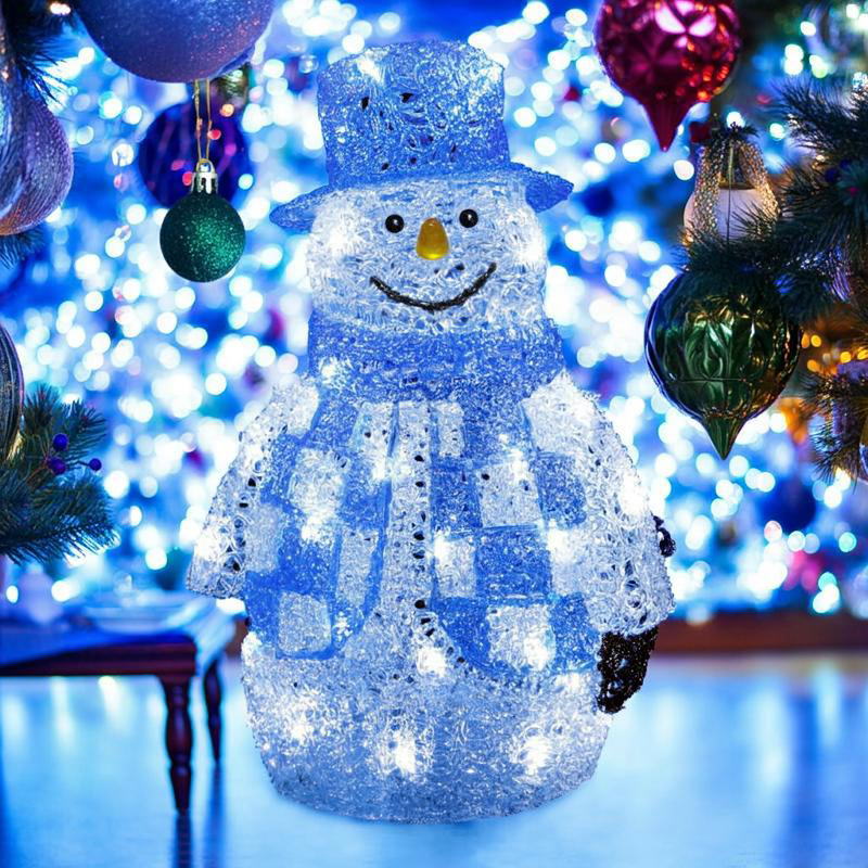 商品名 LEDクリスタルモチーフ チェックスノーマン 品番 WG-25403SN 商品説明 アダプターを入れると、モチーフの中のホワイトLEDライトが美しく光ります。 置き型のモチーフはツリーの足元に置いたり棚に飾っても素敵！ サイズ H3...