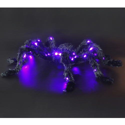 商品名 光る！ホラースパイダー（LEDライト付き） 品番 HW-1261 商品説明 スイッチを入れると、スパイダーに散りばめられた紫色のLEDライトが光ります。 サイズ H11.5×W55×D42（cm） 電源 単4電池×3本使用（別売） ...