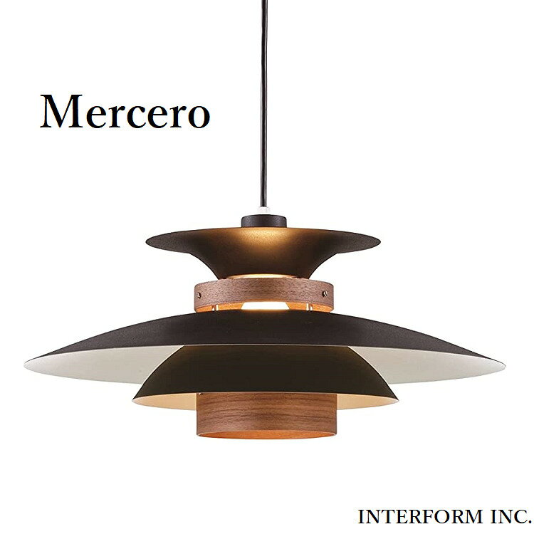 商品情報商品Merceroメルチェロ　ペンダントライトLT-7443メーカーINTERFORM INC.インターフォルムサイズφ50 x H23.5cm全高54.5cm〜124.5cmまで調節可材　質スチール、木重　量2.5〜2.6kgスイ...