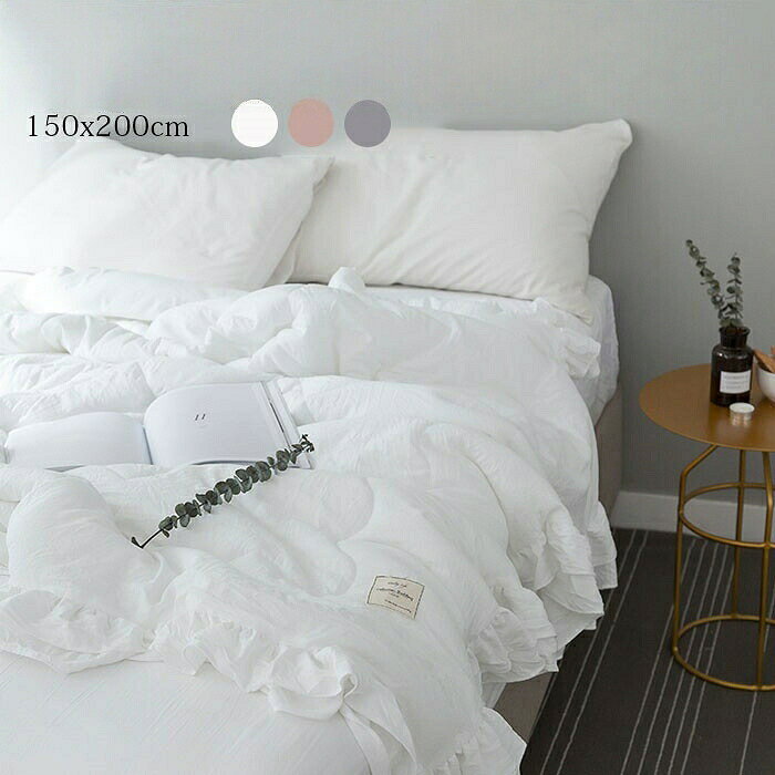 ITEAM INFORMATIONサイズ【150cm×200cm】商品特徴【フリルタイプ肌掛け布団】部屋の雰囲気に合わせやすい大人気6色可愛いフリルが付きウォッシャブル加工で肌触り蒸し暑い季節でもさらっとした肌触り、オールシーズンで使える。...