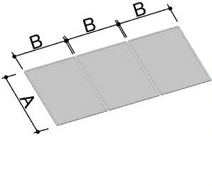 LIXIL｜INAX 風呂フタ 浴槽1500用組フタ(3枚) 寸法：　720x1476mm 奥行A 720mm, 幅B 492mm(1枚分の長さです) 色：ホワイト 対象シリーズ: イデアトーン浴槽 ・防カビ仕様 ・角の切り欠きがありません...
