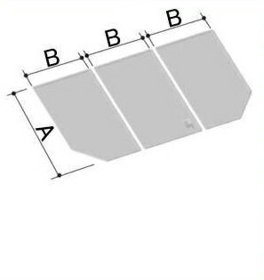 LIXIL｜INAX 風呂フタ 浴槽1300用組フタ(3枚) 寸法：　765x1260mm 奥行A 765mm, 幅B 420mm(1枚分の長さです) 色：ホワイト 対象シリーズ: ソレオ ・防カビ仕様 ・2つの角が直線状にカットされていま...