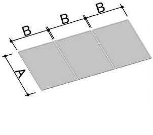 LIXIL｜INAX 風呂フタ 浴槽1400用組フタ(3枚) 寸法：　680x1320mm 奥行A 680mm, 幅B 440mm(1枚分の長さです) 色：ホワイト 対象シリーズ: イナスバス、ニュージーニアル ・防カビ仕様 ・角の切り欠き...