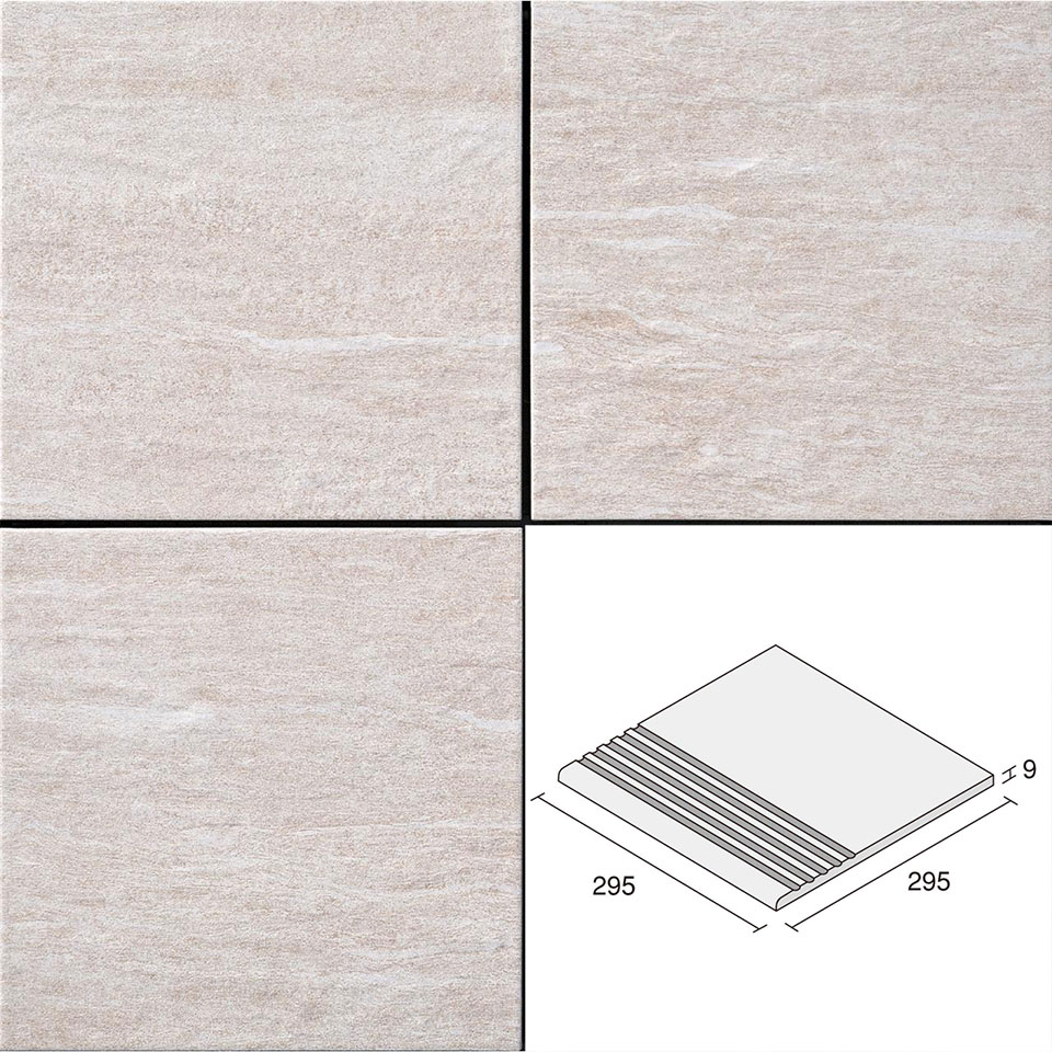 こちらは後払い決済不可商品となります。クレジットカード決済/コンビニ決済もしくは銀行振込にてお申し付けください。 スペック 形　状 300角階段粗目 標準寸法 295×295mm 厚　さ 9mm 目地共寸法 - m&sup2;当必要枚数 3...