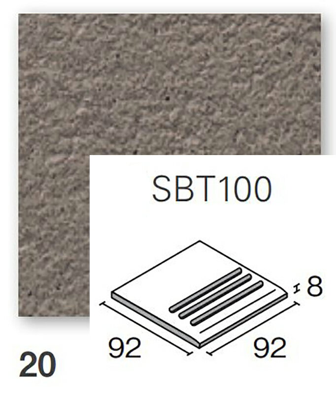 B1無釉（磁器質） ■スペック■ 商品名：KYタイル　セルボ 形状名：100角等辺階段 目地共寸法：- 実寸法：92×92mm 厚さ：8mm あたり枚数：10枚/m ケース入数：120枚 ケース重量：17kg ●価格は1枚の価格です ●当商...