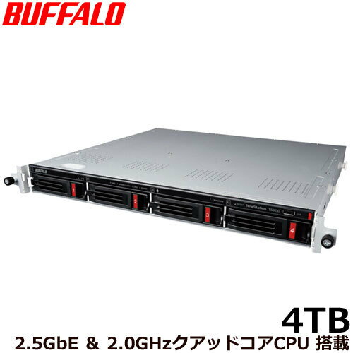 ●容量:4TB ●筐体:ラックマウント ●インターフェース（LAN端子）:【LAN端子（2.5GBASE-T）】背面×1、【LAN端子（1000BASE-T）】背面×1 ●インターフェース（USB端子）:【USB 3.2(Gen 1)端子】...