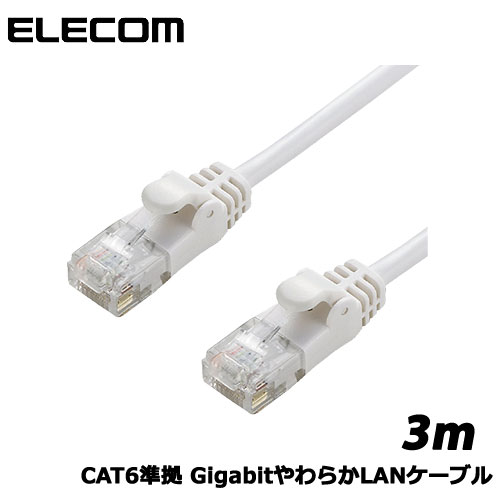 ☆★ケーブルがやわらかく、取り回しがしやすいのでスッキリと配線できる！★☆■やわらかくて配線スッキリ！カテゴリー6準拠LANケーブル■断線しにくく取り回しやすいヨリ線仕様■隣のポートに干渉しないスリムコネクタ！■爪折れ防止プロテクタ付 ■A...