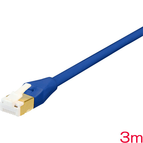 ●ケーブル構造：ヨリ線●コネクター形状：RJ-45スリムコネクター（超高性能プルアップ方式）●対応伝送帯域：カテゴリー7 (10GBASE-T)、カテゴリー6a (10GBASE-T)、エンハンスドカテゴリー6 (1000BASE-TX)、...